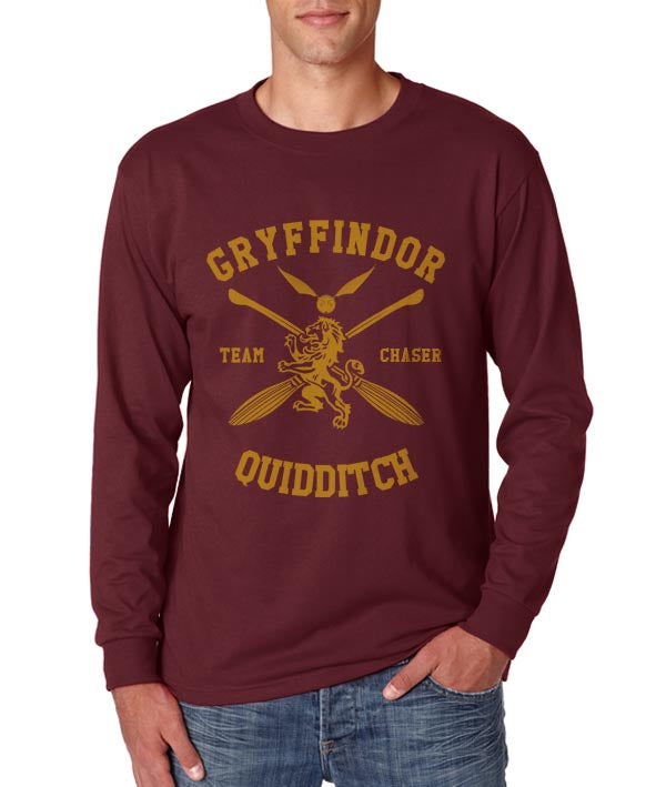 Customize - Gryffindor Quidditch Team Chaser Men Long sleeve t-shirt ...