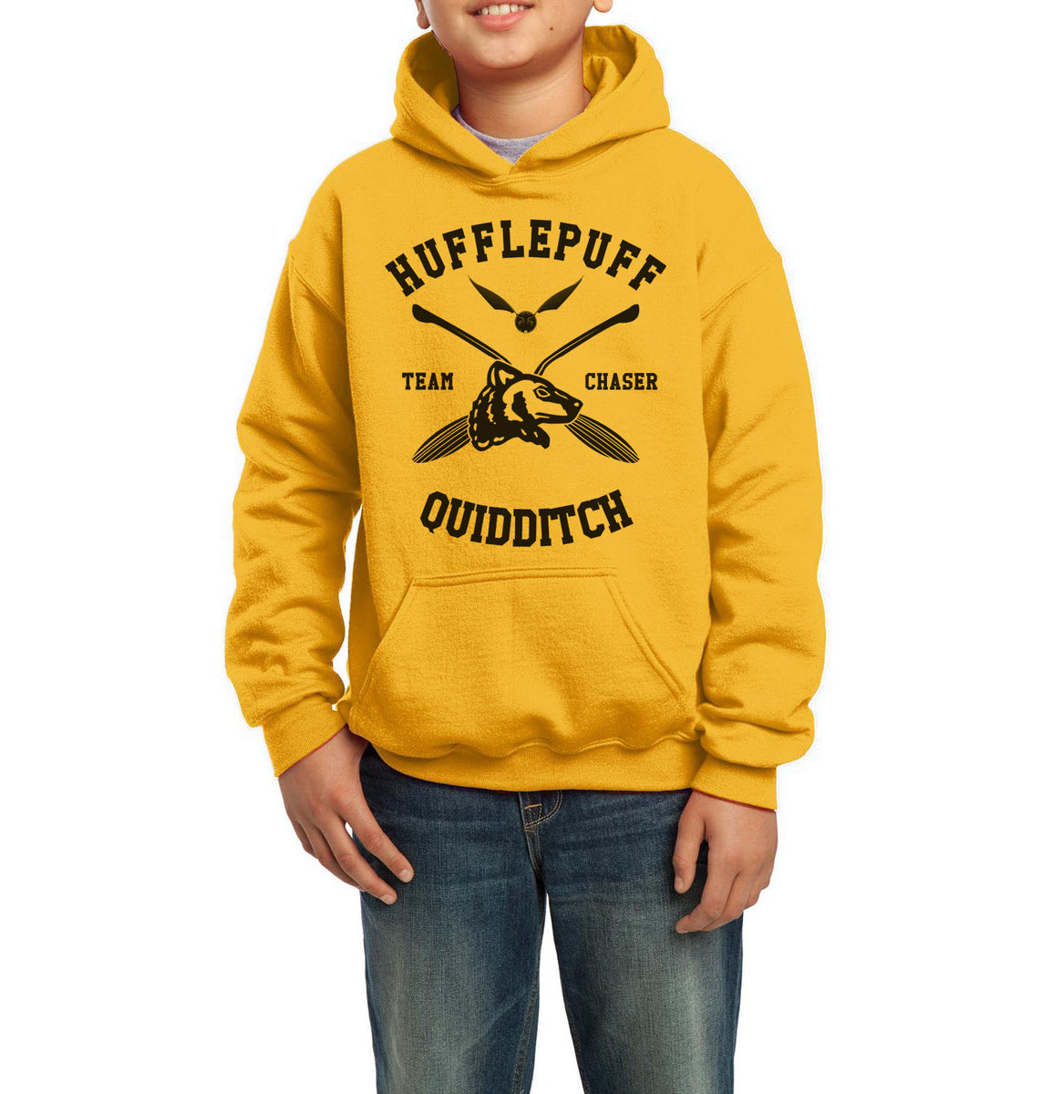 Hufflepuff Quidditch Team Chaser Youth / Kid Hoodie – Geeks Pride