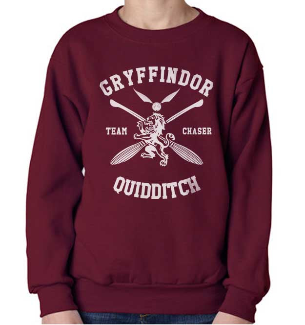 Gryffindor Quidditch Team Chaser White Ink Sweatshirt – Geeks Pride