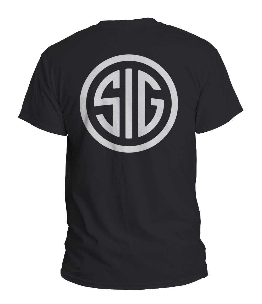 Sig Sauger Logo front back Men T-Shirt – Geeks Pride
